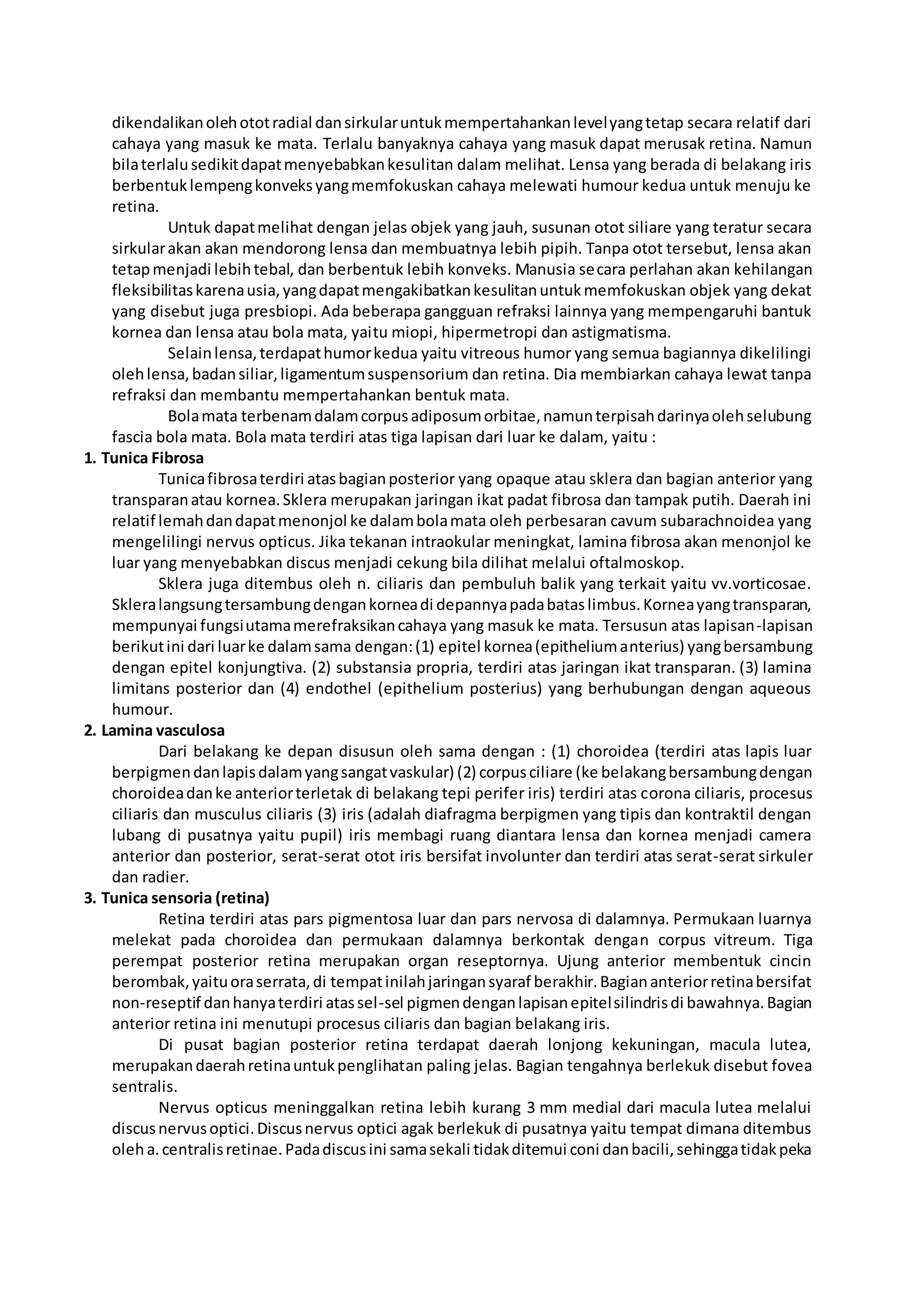 Anatomi dan fisiologi alat penglihatan | DOCX