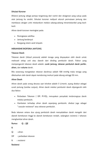 Anatomi dan fisiologi sistem kardiovaskuler | DOCX