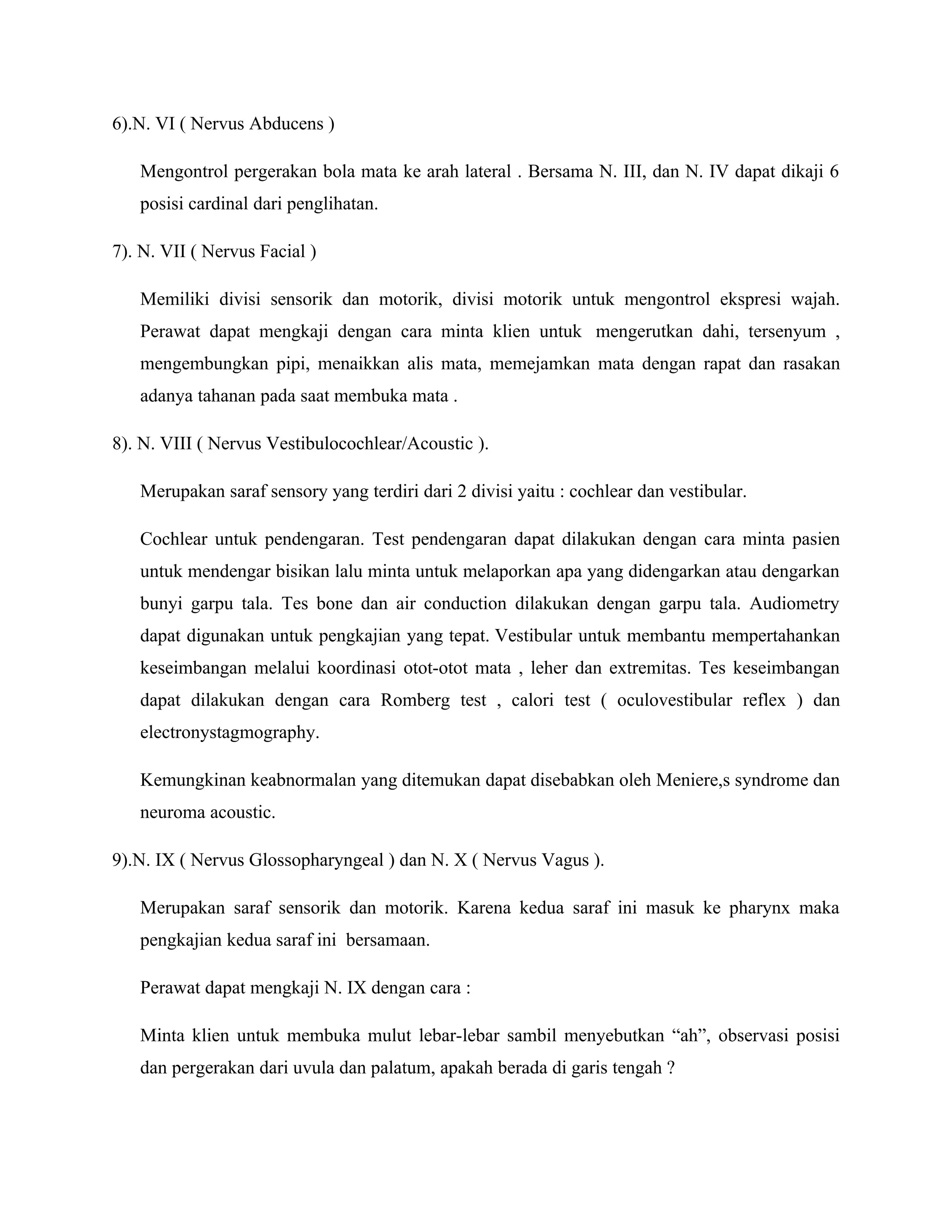 Anatomi dan fisiologi sistem persarafan | DOC