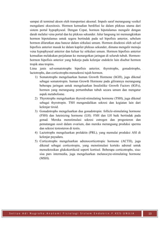 ANATOMI FISIOLOGI Sistem Endokrin Biologi | PDF