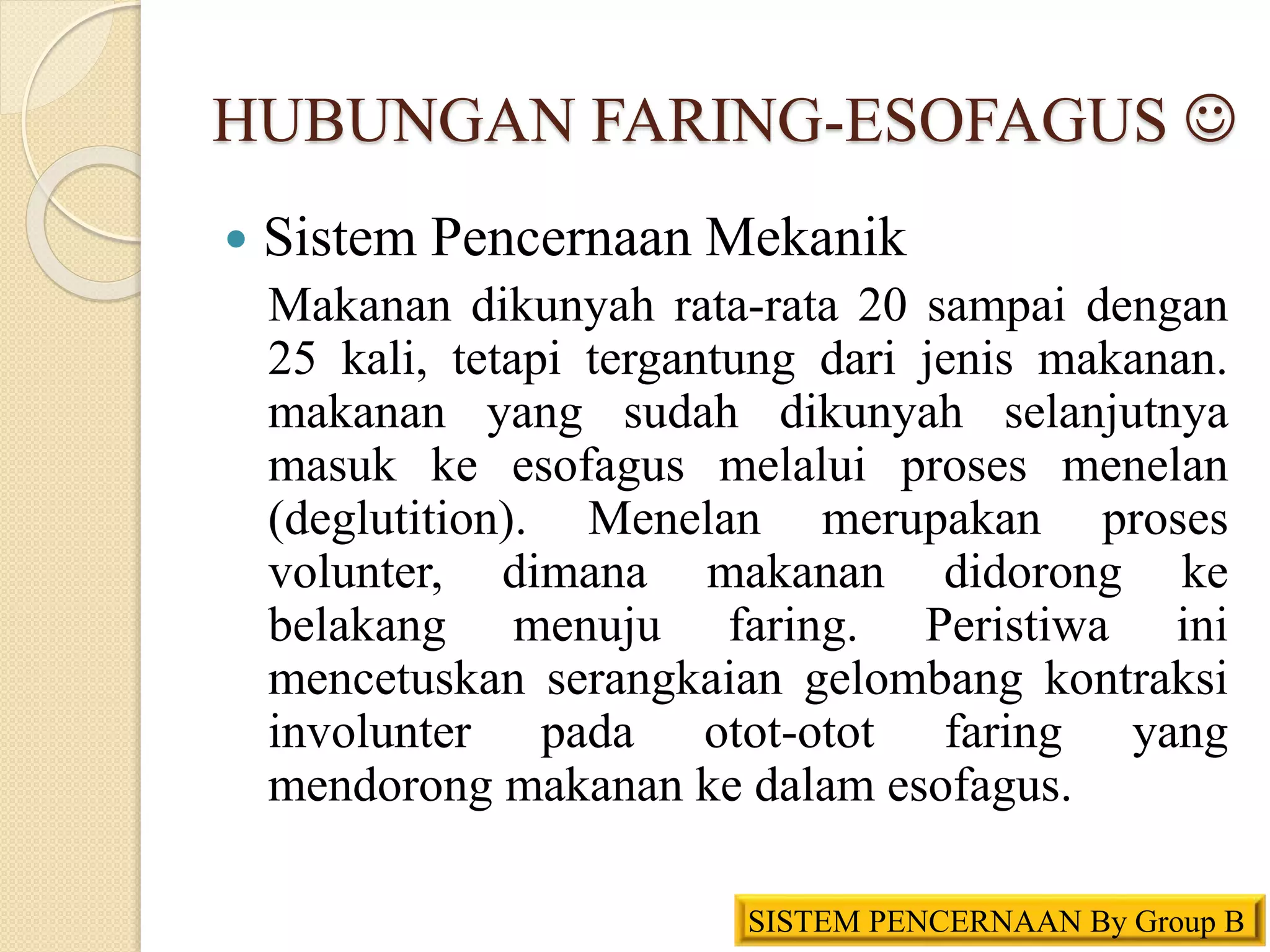 Anatomi fisiologi faring dan esofagus | PPTX