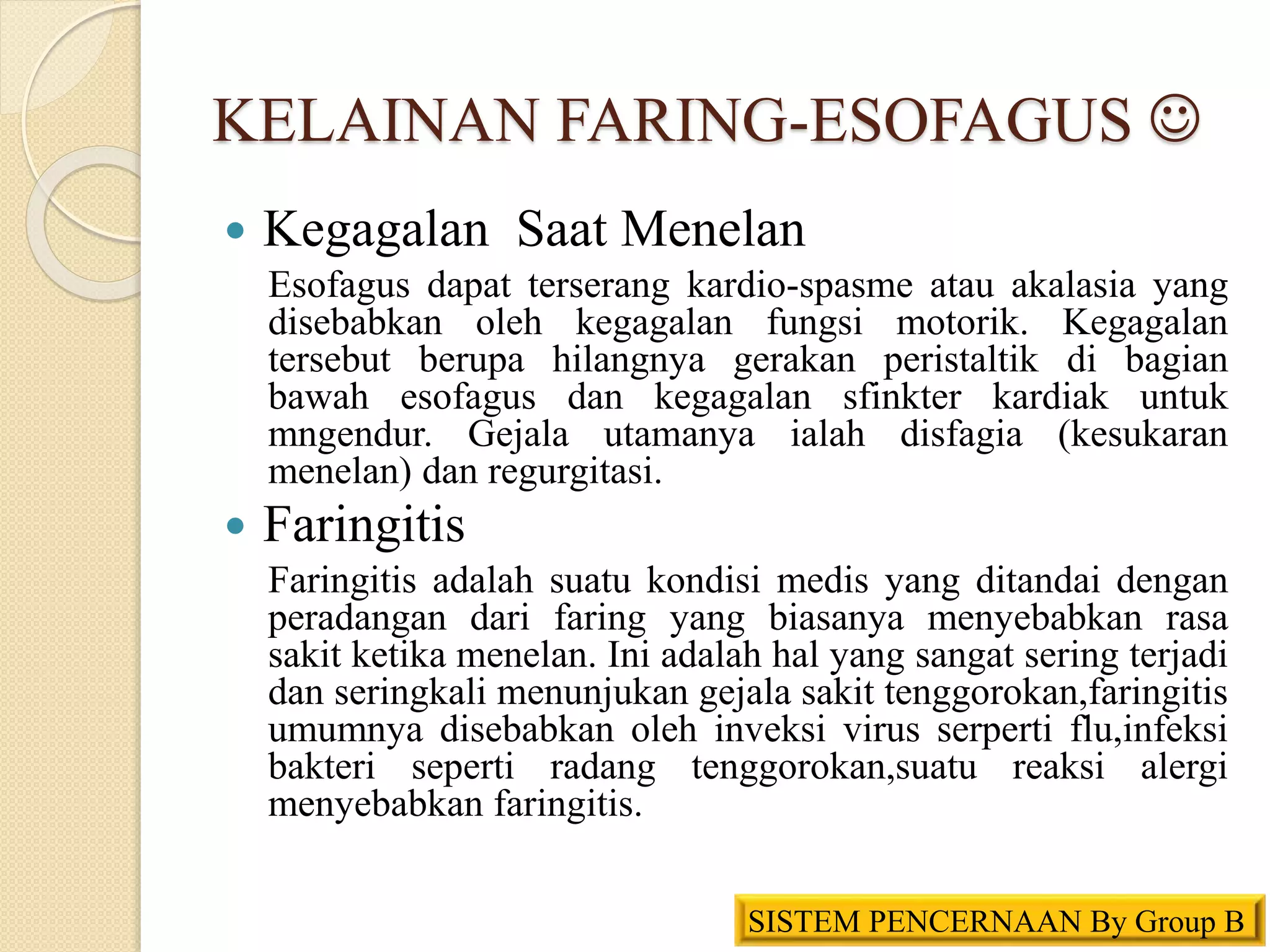 Anatomi fisiologi faring dan esofagus | PPTX