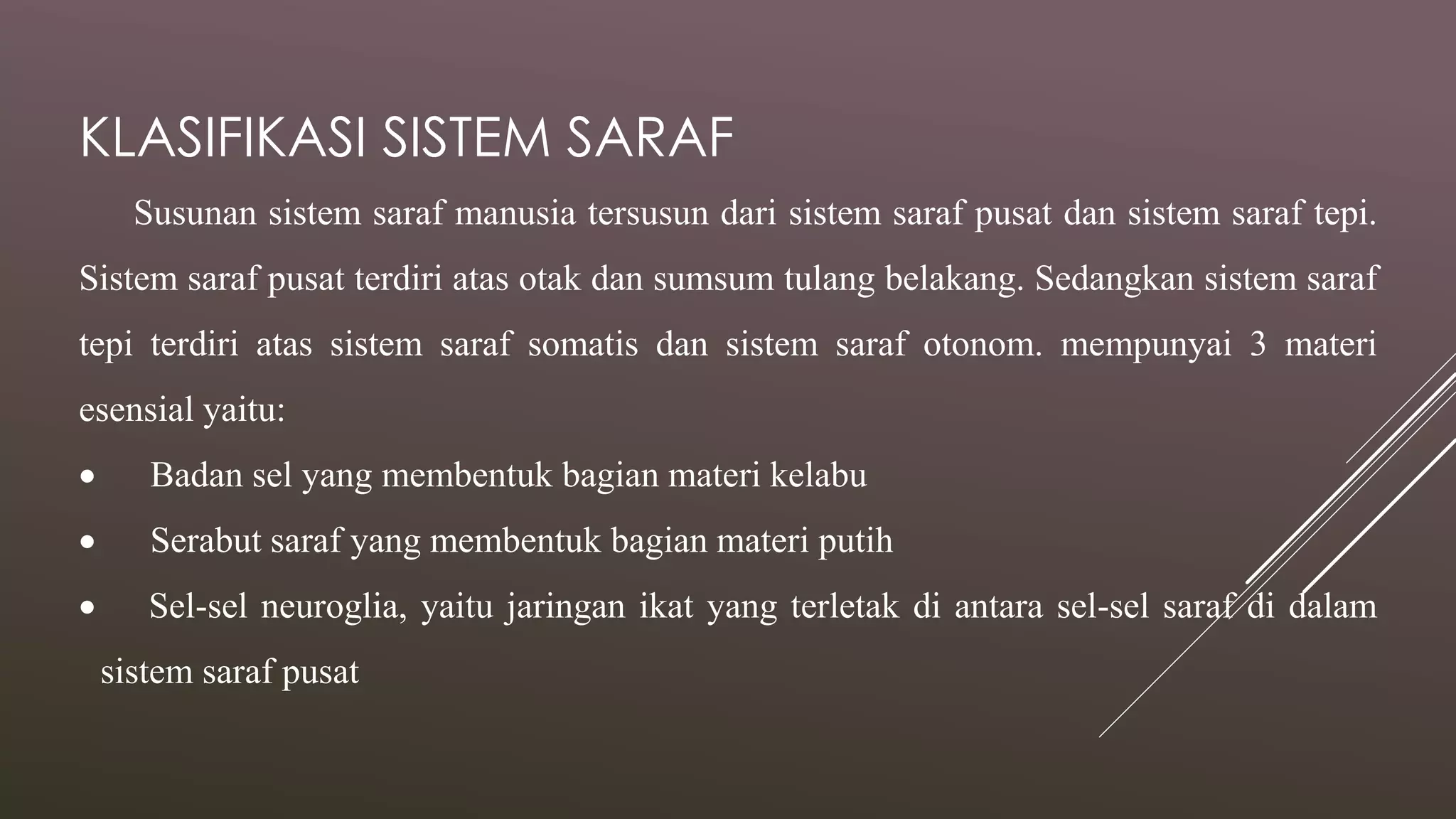 Anatomi fisiologi sistem saraf | PPTX