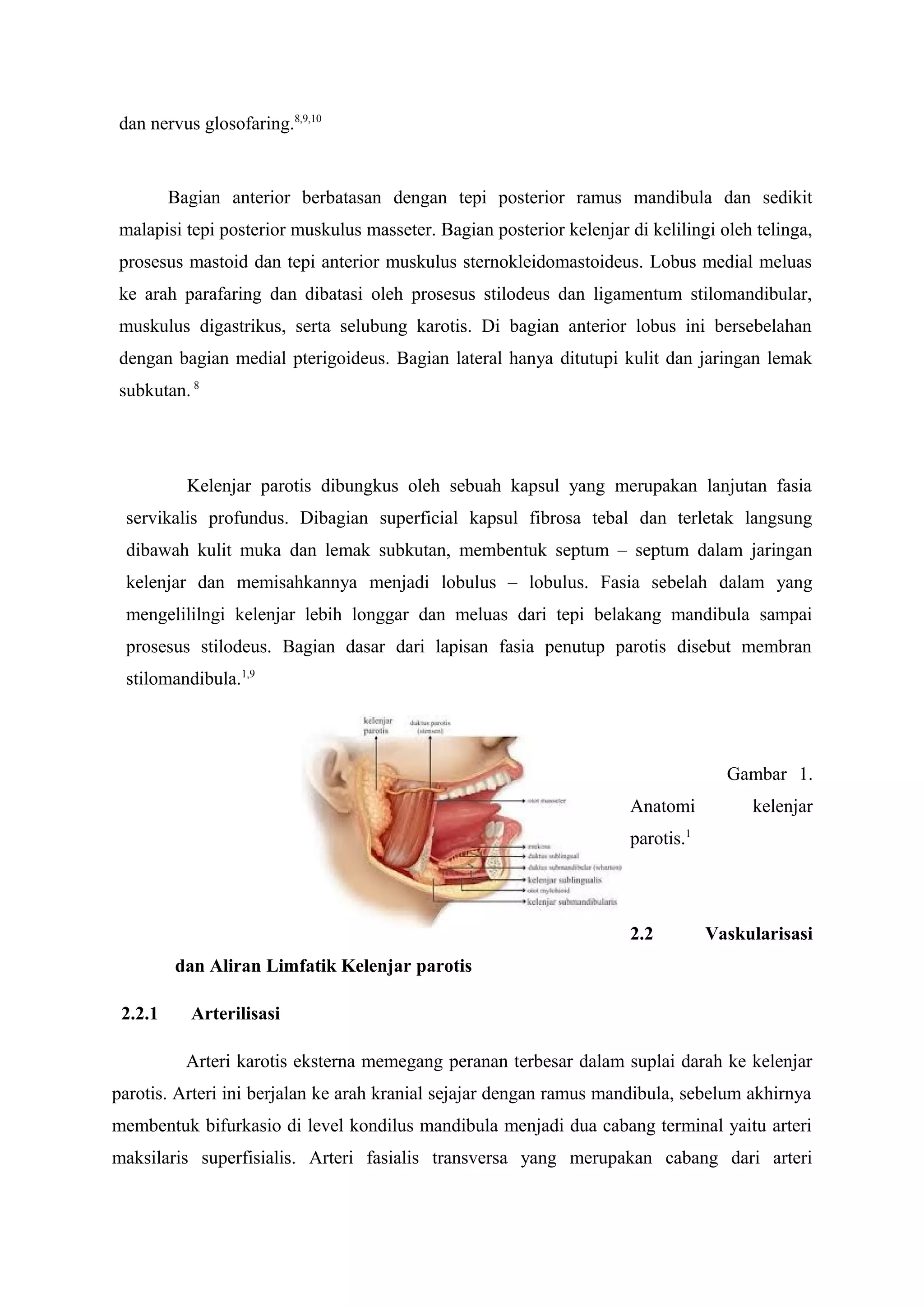 Anatomi fisiologi kelenjar parotis | DOC