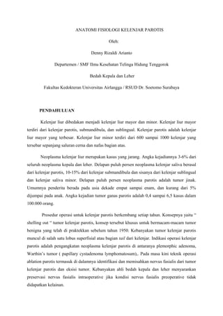 Anatomi fisiologi kelenjar parotis | DOC