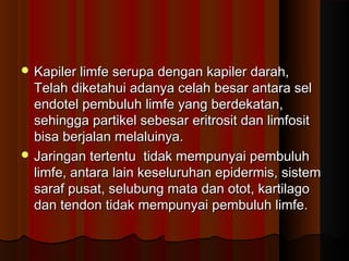 Anatomi fisiologi limpatik | PPT