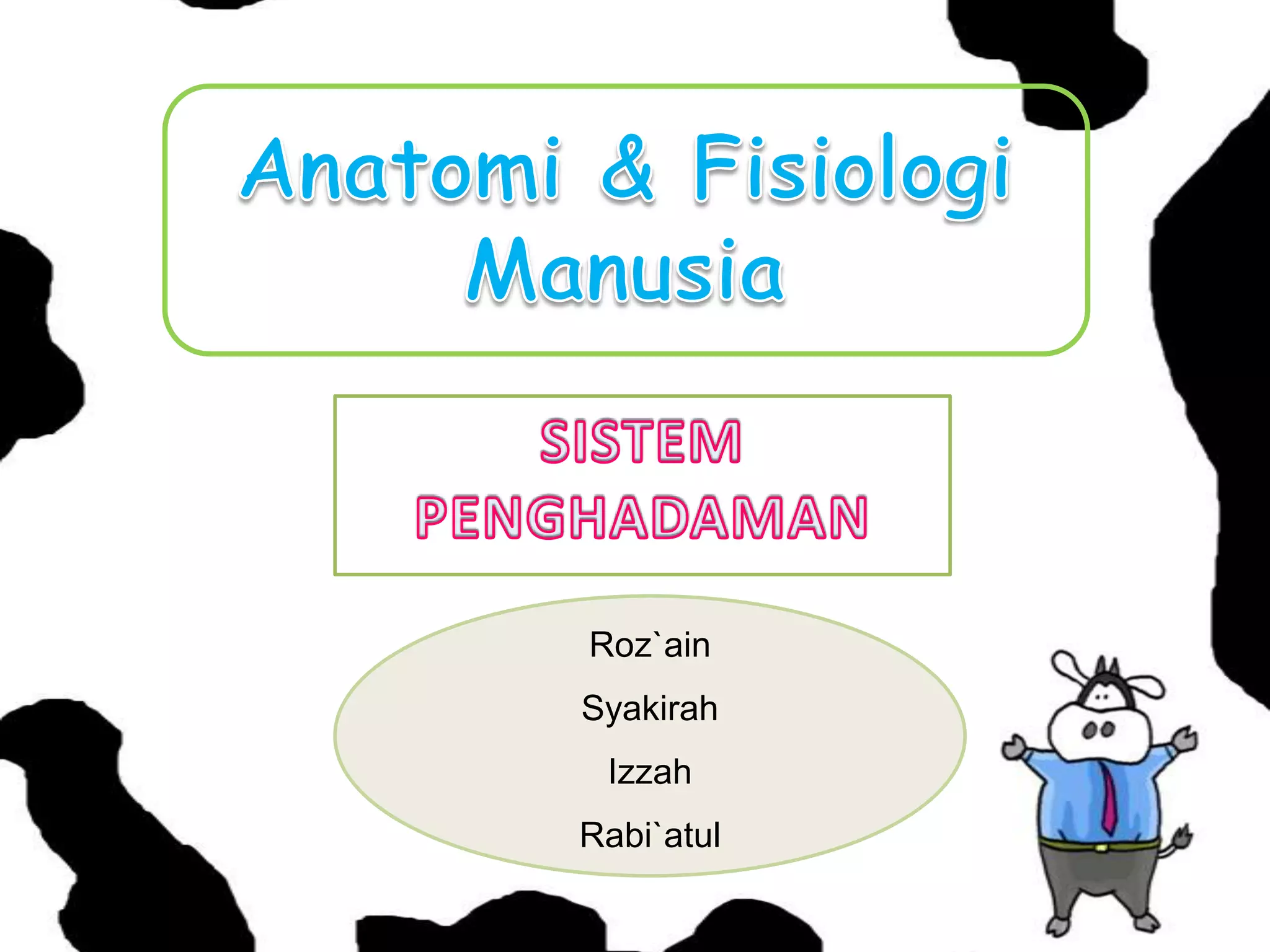 Anatomi & fisiologi manusia pencernaan | PPTX