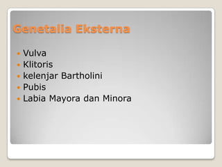 Anatomi fisiologi sistem reproduksi | PPTX