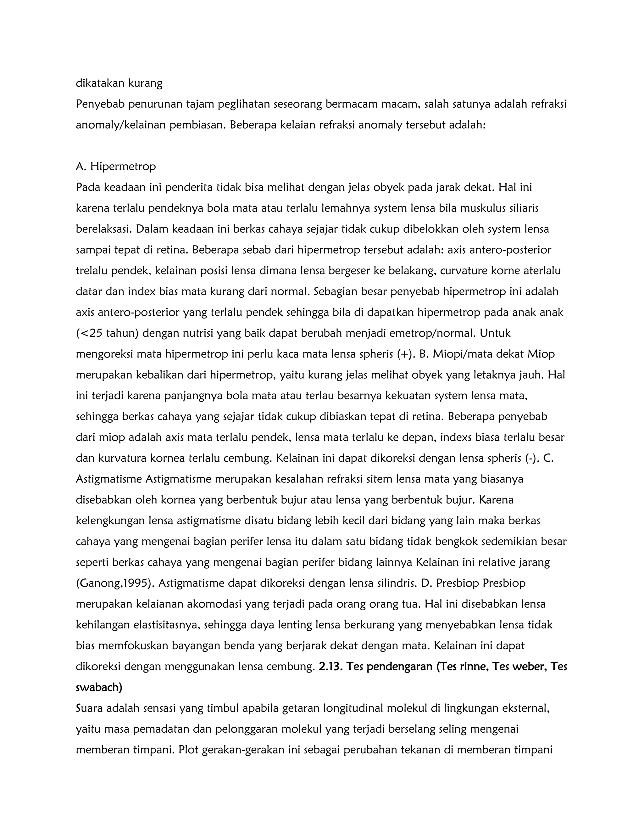 Anatomi fisiologi sistem sensori | DOCX