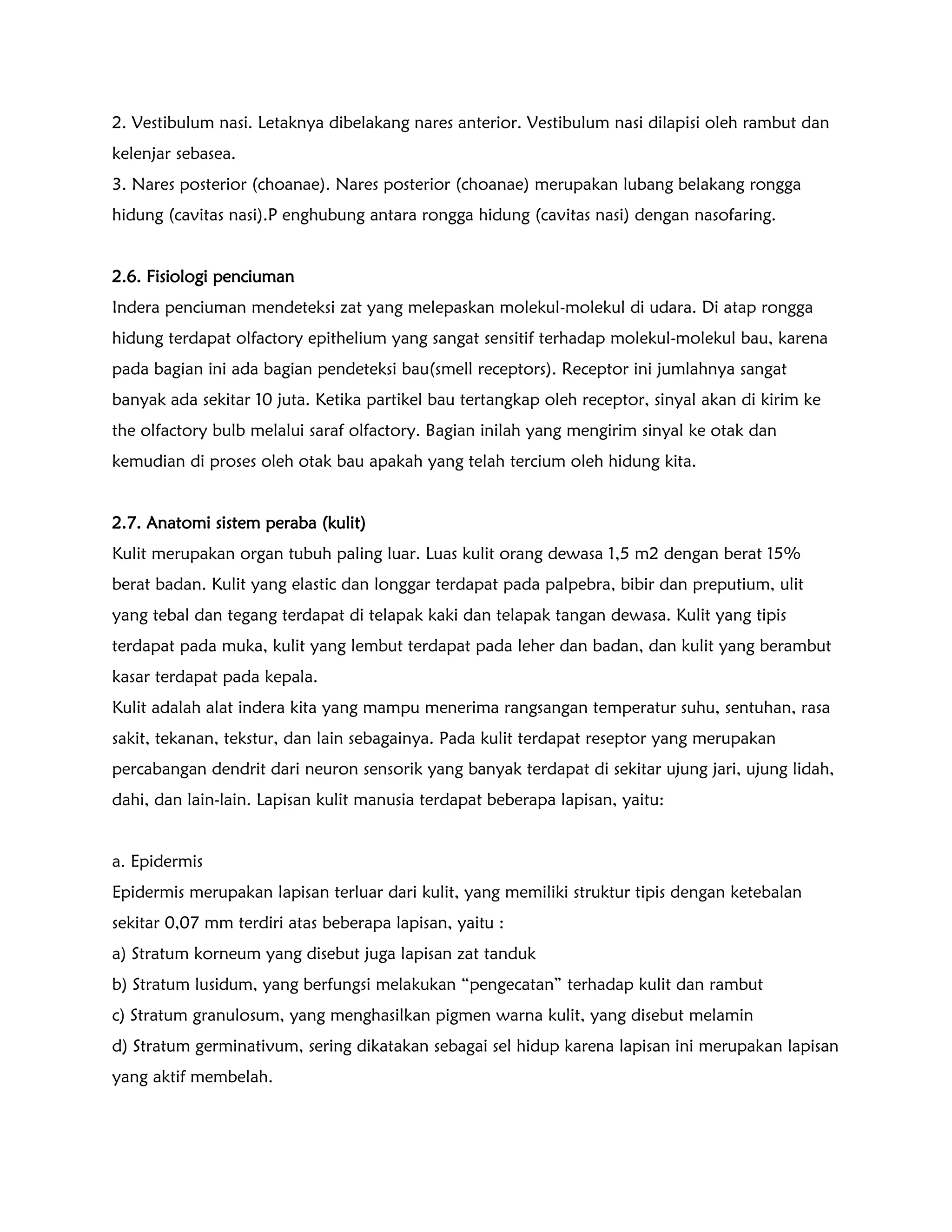 Anatomi fisiologi sistem sensori | DOCX