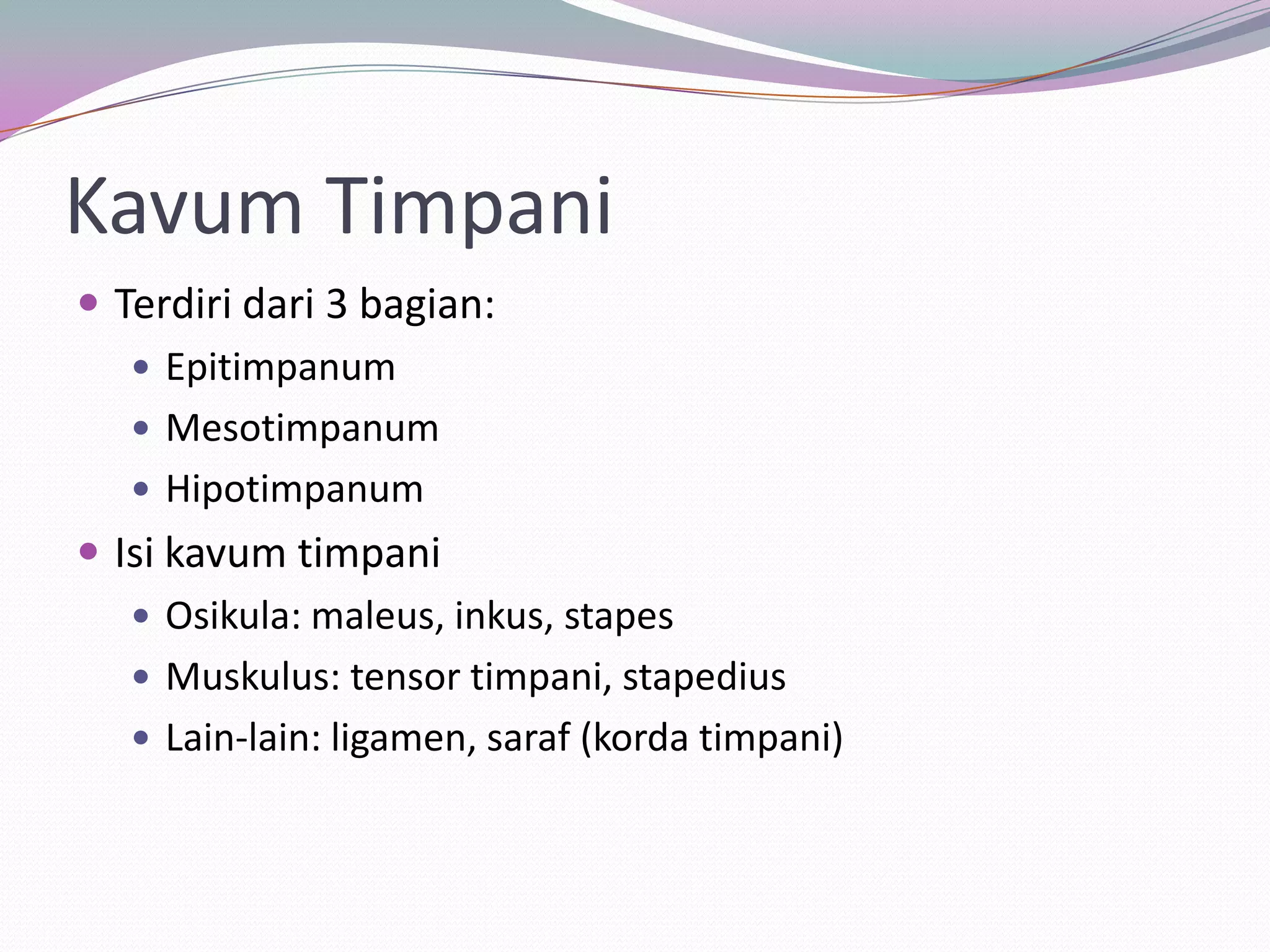 Anatomi & Fisiologi Telinga Tengah | PPTX