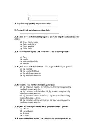 Anatomija test - copy | PDF