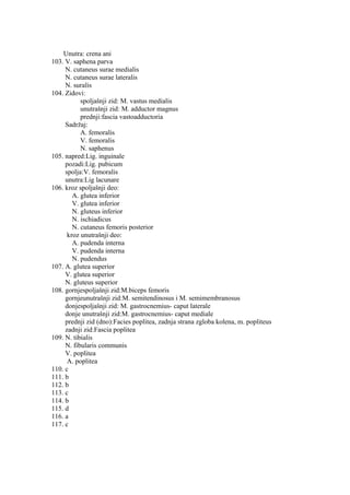 Anatomija test - copy | PDF