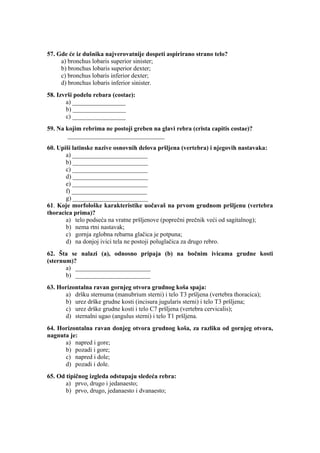 Anatomija test - copy | PDF