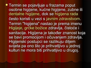 Anatomija, fiziologija i higijena čovjeka | PPT