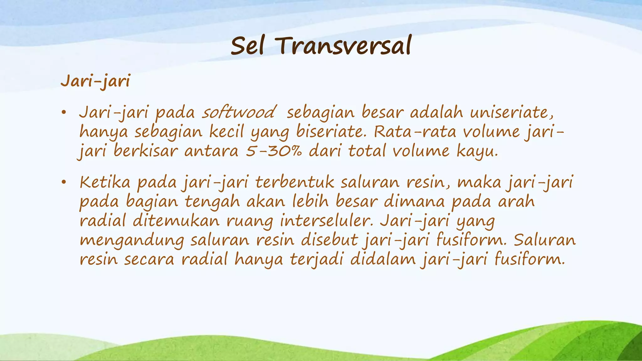Anatomi Kayu daun jarum (KDJ) | PPTX