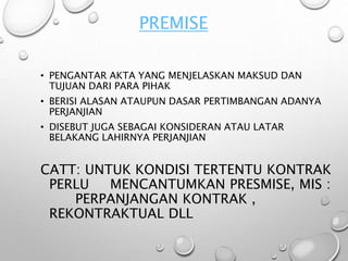 Anatomi kontrak | PPTX