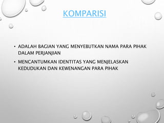 Anatomi kontrak | PPTX