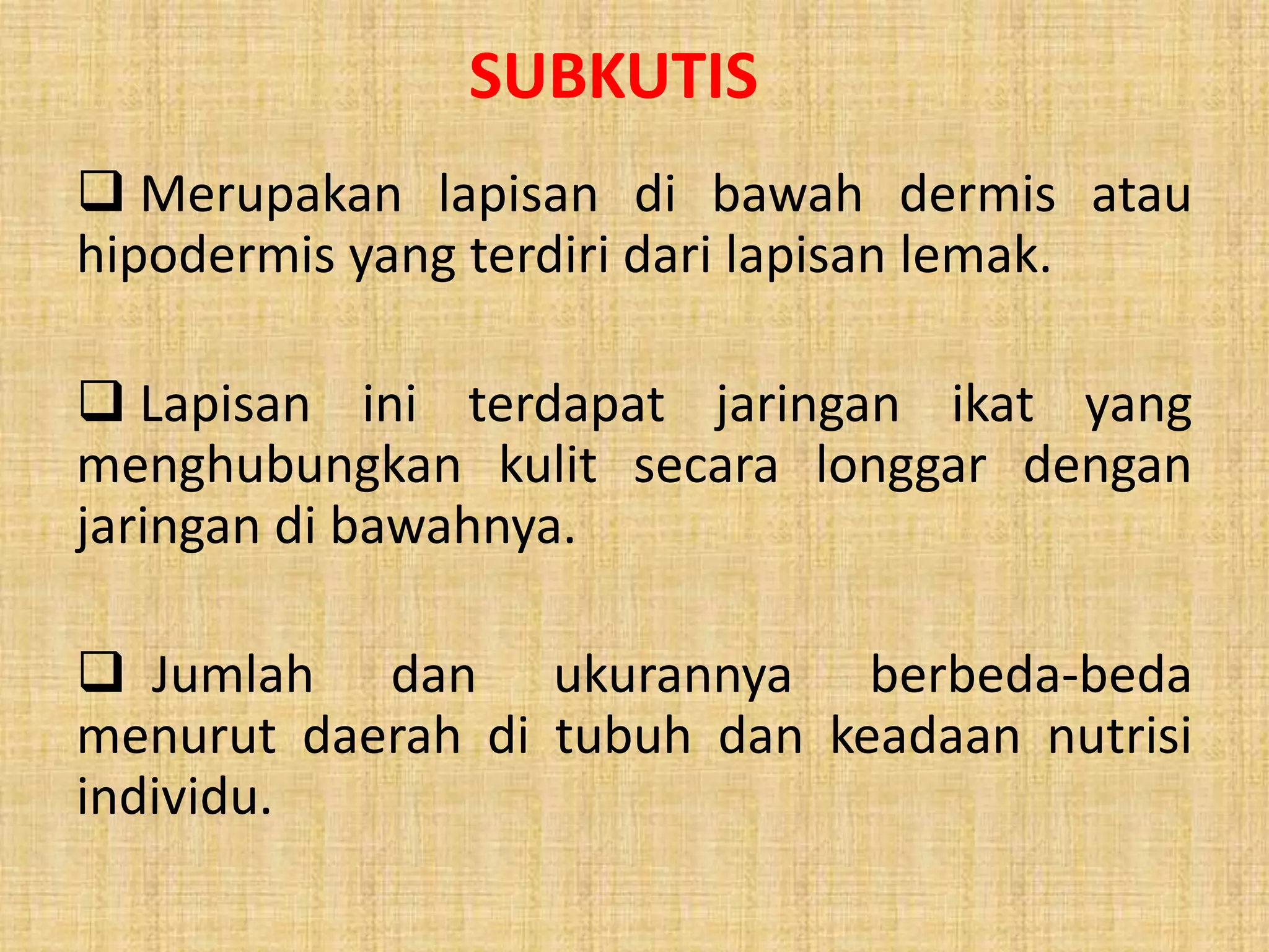 Anatomi kulit & fisiologi penyembuhan luka | PPTX