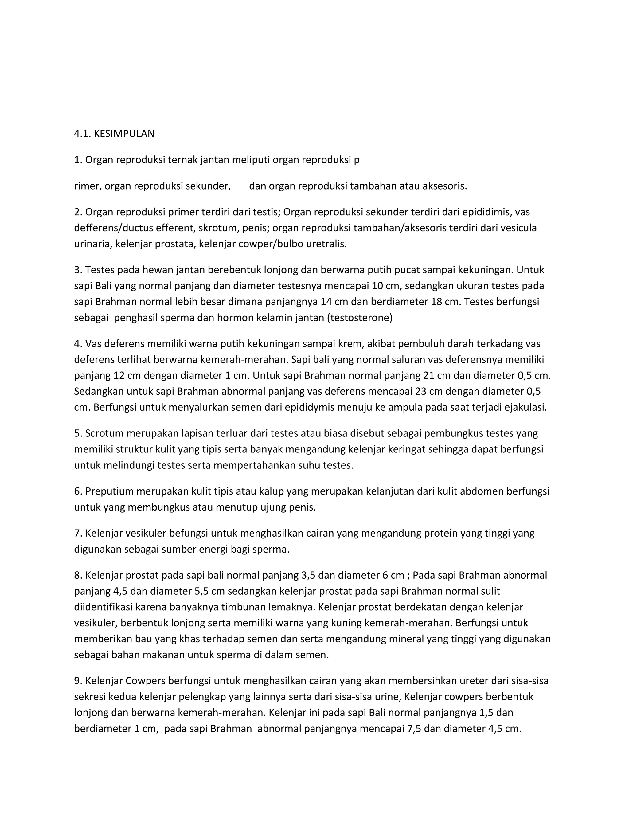 Anatomi organ reproduksi ternak jantan | DOCX