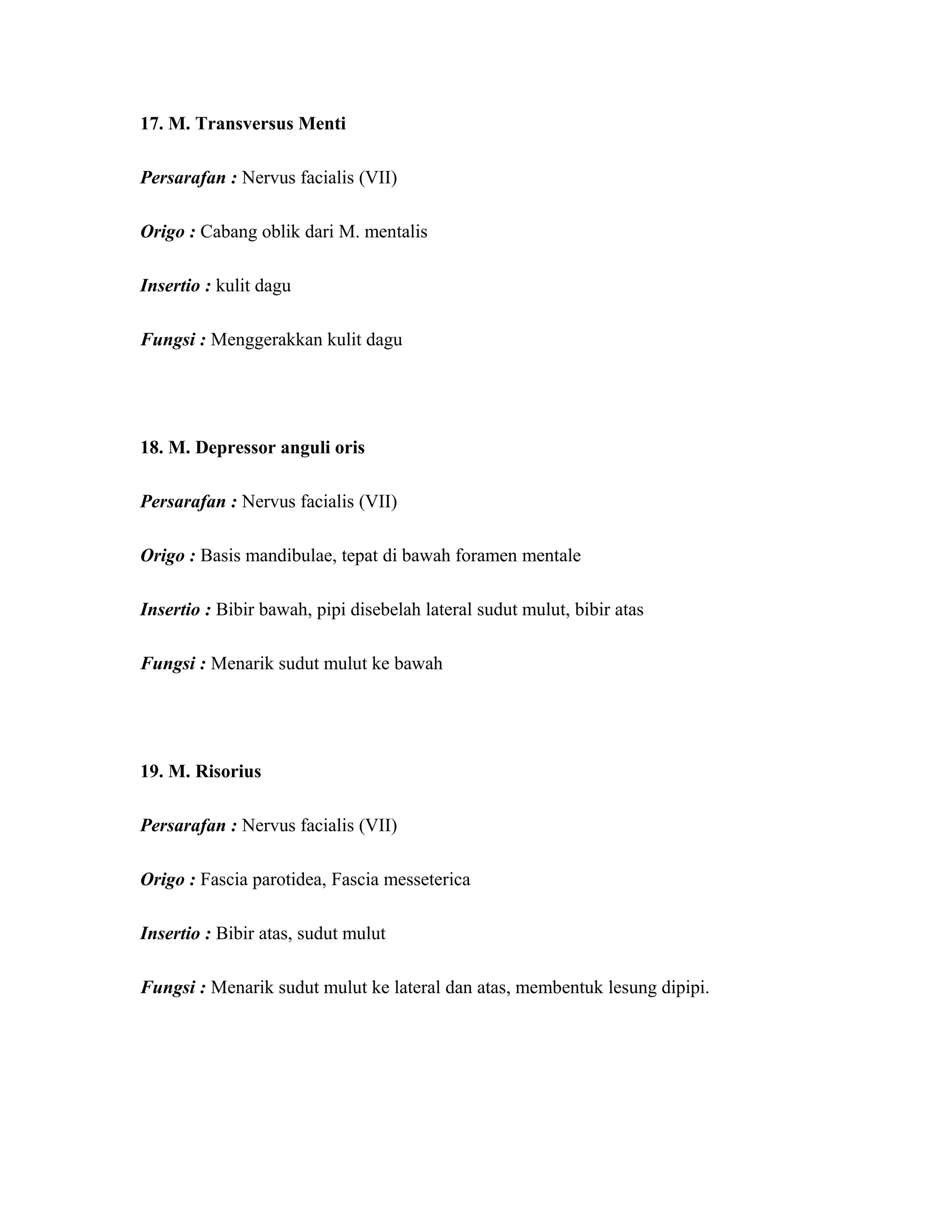 Anatomi otot wajah | DOC