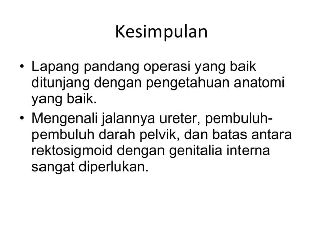 Anatomi pelvik untuk laparaskopi | PPT