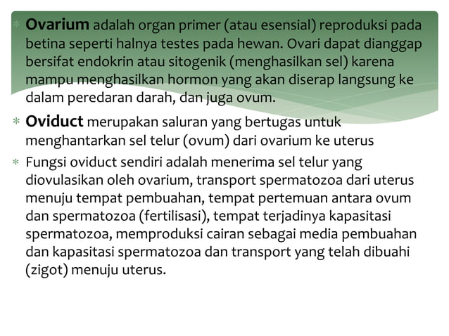Anatomi reproduksi jantan dan betina pada sapi dan babi | PPTX