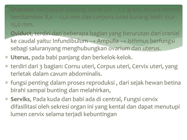 Anatomi reproduksi jantan dan betina pada sapi dan babi | PPTX