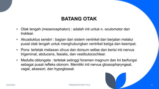 Pembahasan materi mengenai anatomi Serebrum.pptx