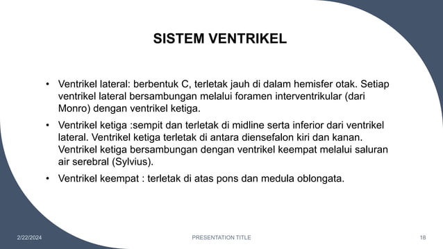 Pembahasan materi mengenai anatomi Serebrum.pptx