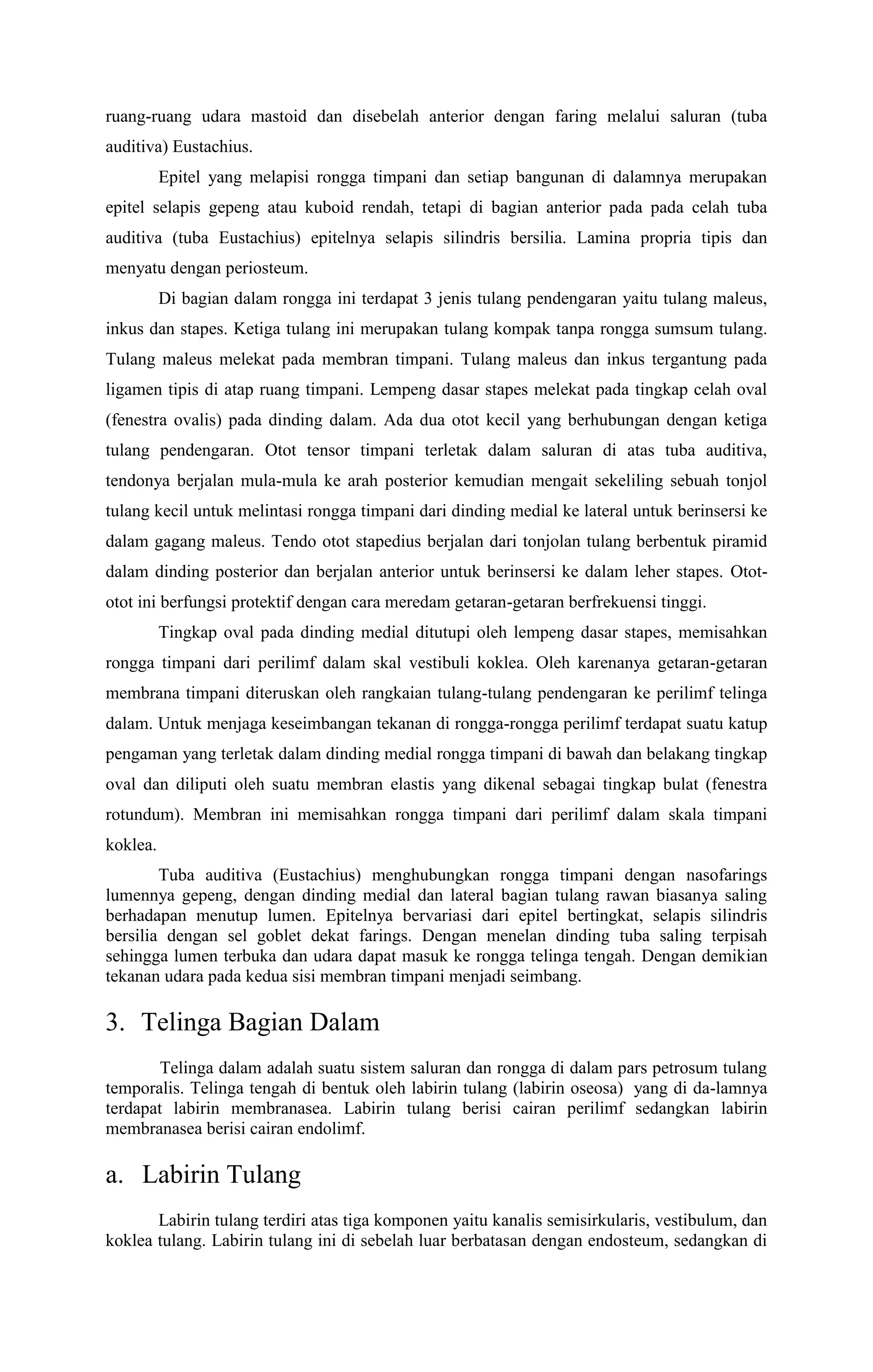 Anatomi sistem pendengaran | DOCX