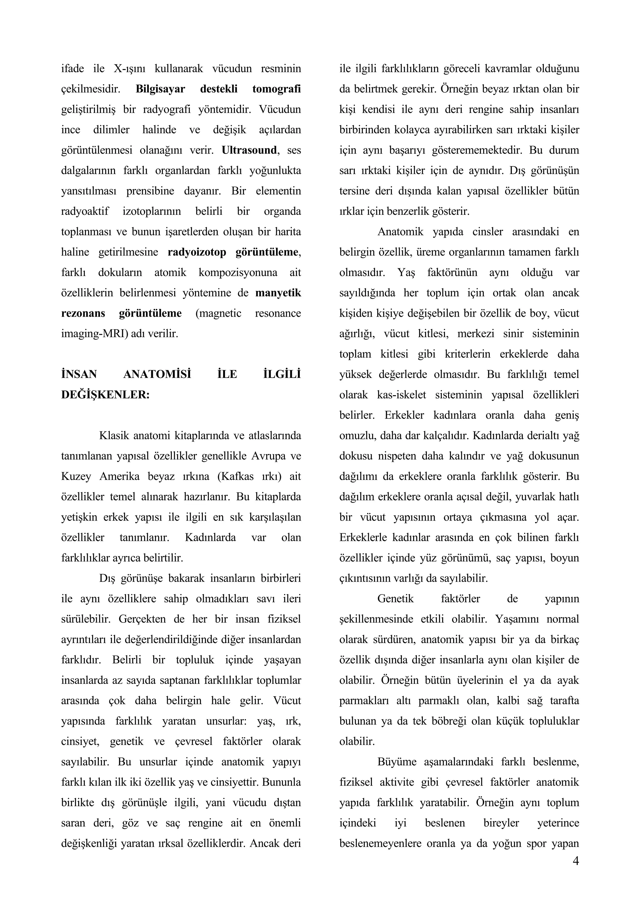 Anatomiye giris ve temel kavramlar | DOC