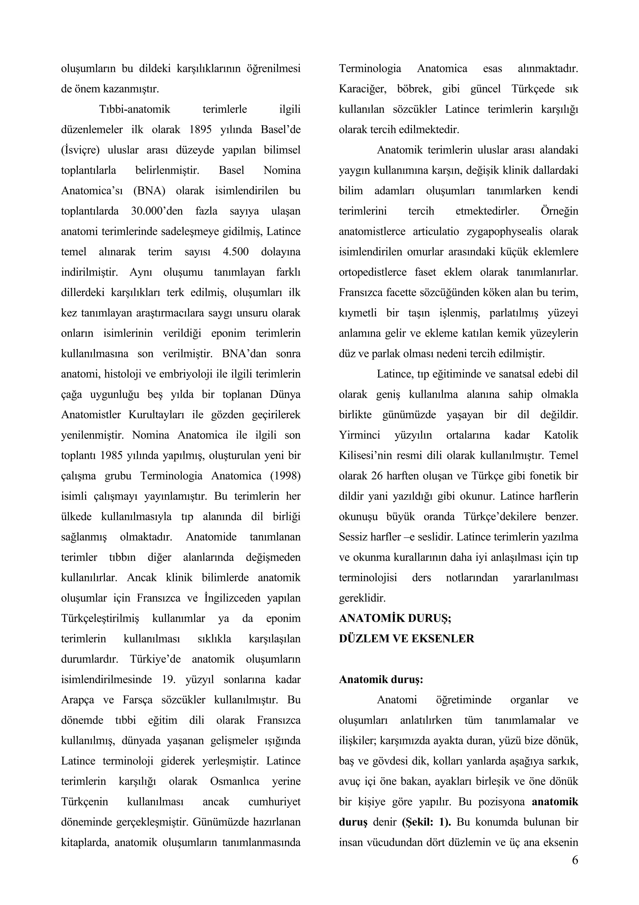 Anatomiye giris ve temel kavramlar | DOC