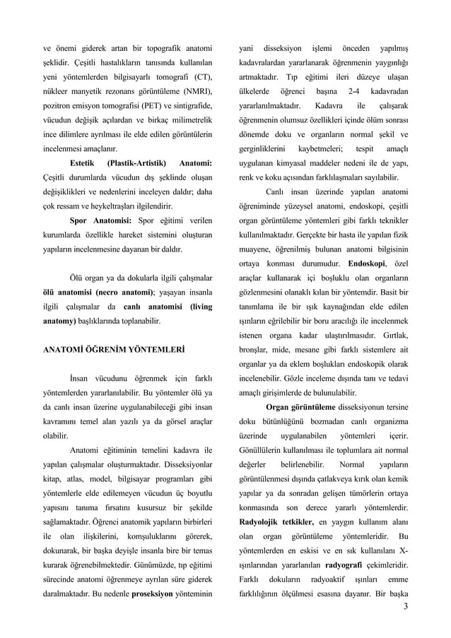 Anatomiye giris ve temel kavramlar | DOC