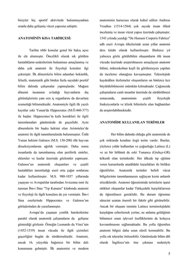 Anatomiye giris ve temel kavramlar | DOC