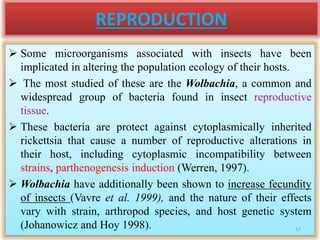 insect cellular micro-organisms and their roles | PPTX