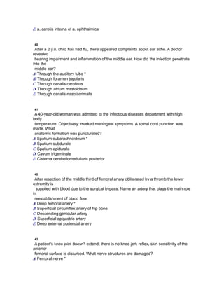 Krok 1 - 2014 Anatomy Base (General Medicine) | PDF