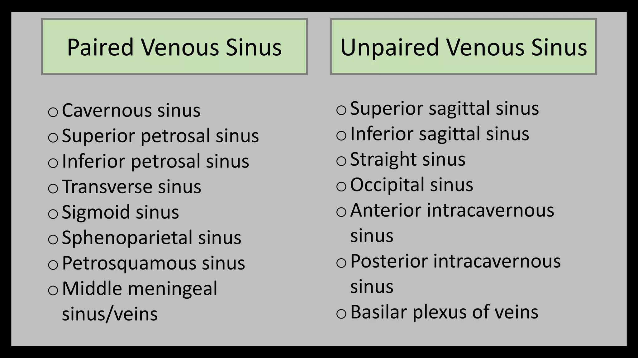 venous dural sinuses and cavenous venous sinus | PPT
