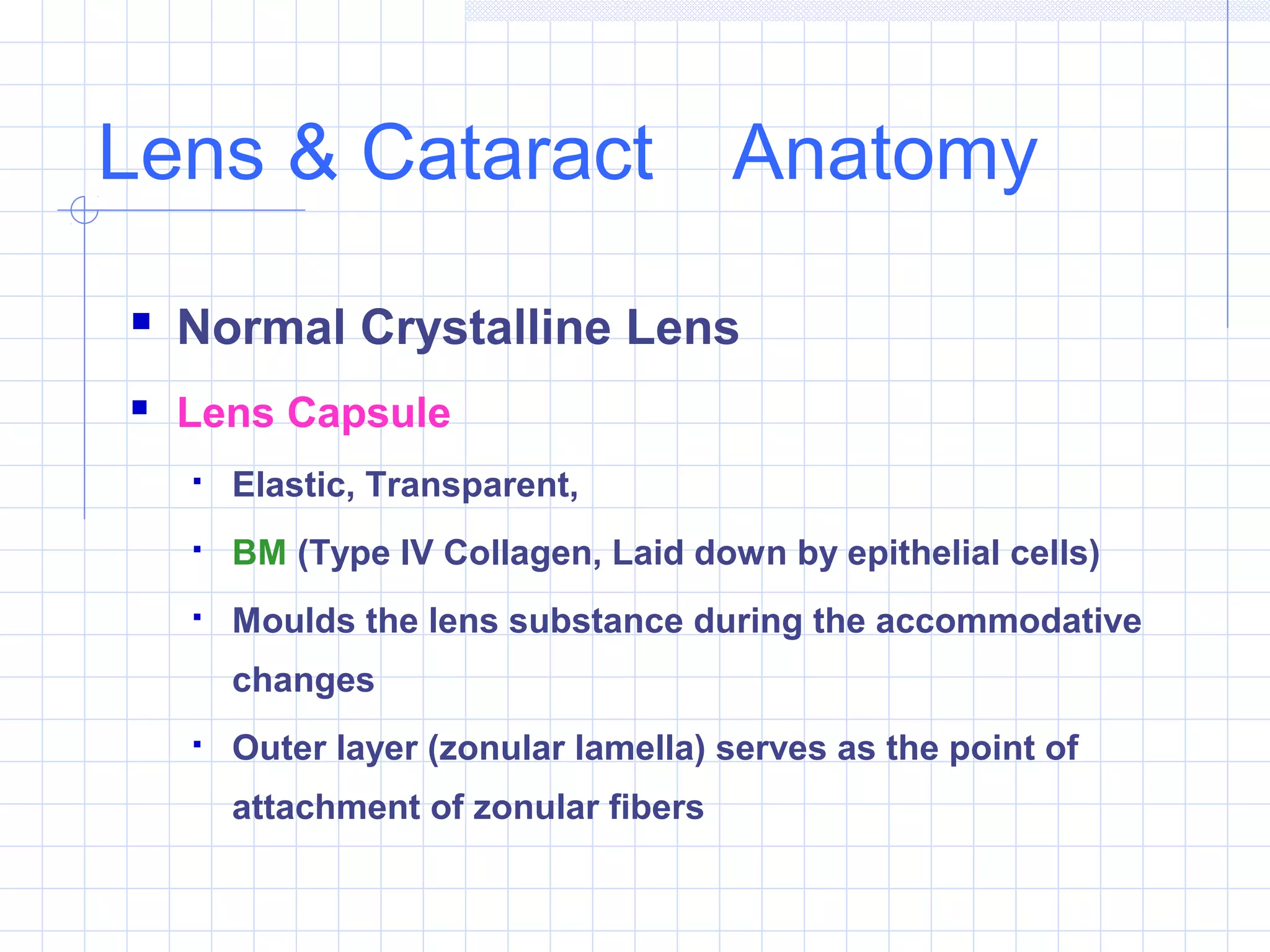 Anatomy of Lens : Ophthalmology | PPT