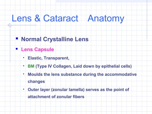 Anatomy of Lens : Ophthalmology | PPT