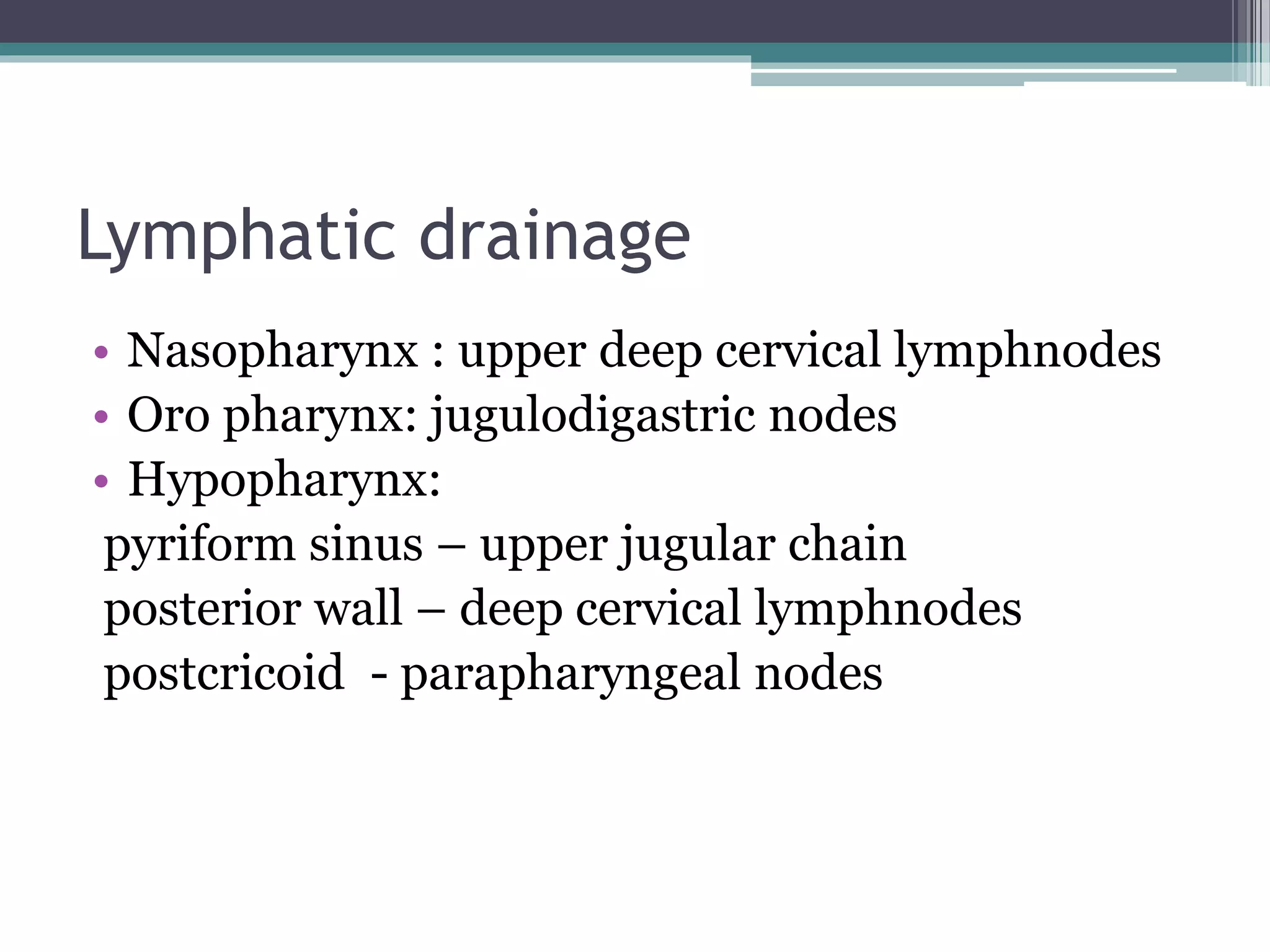 Anatomy of pharynx common symptoms and examination | PPTX