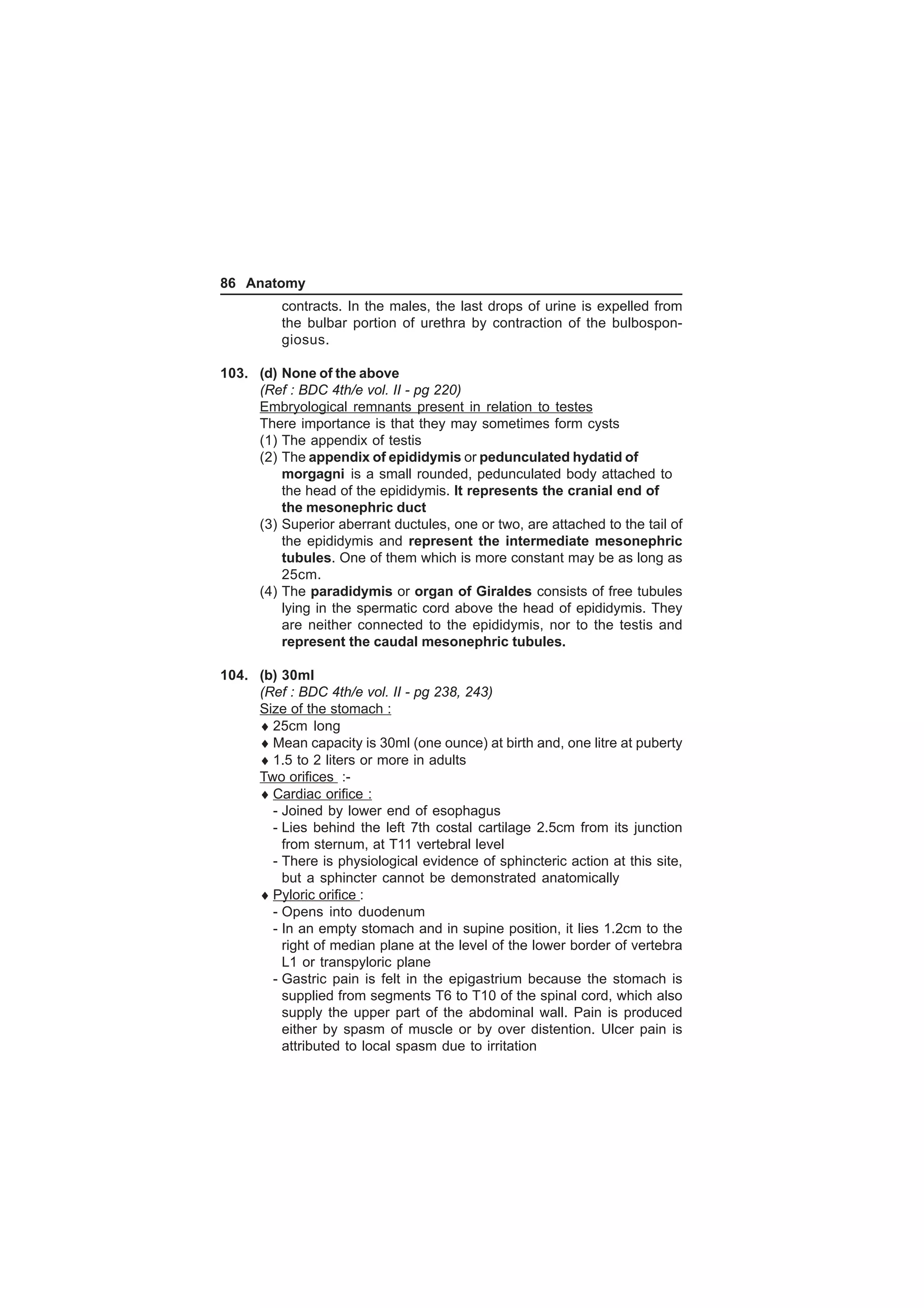 Anatomy abdomen Mcqs | PDF