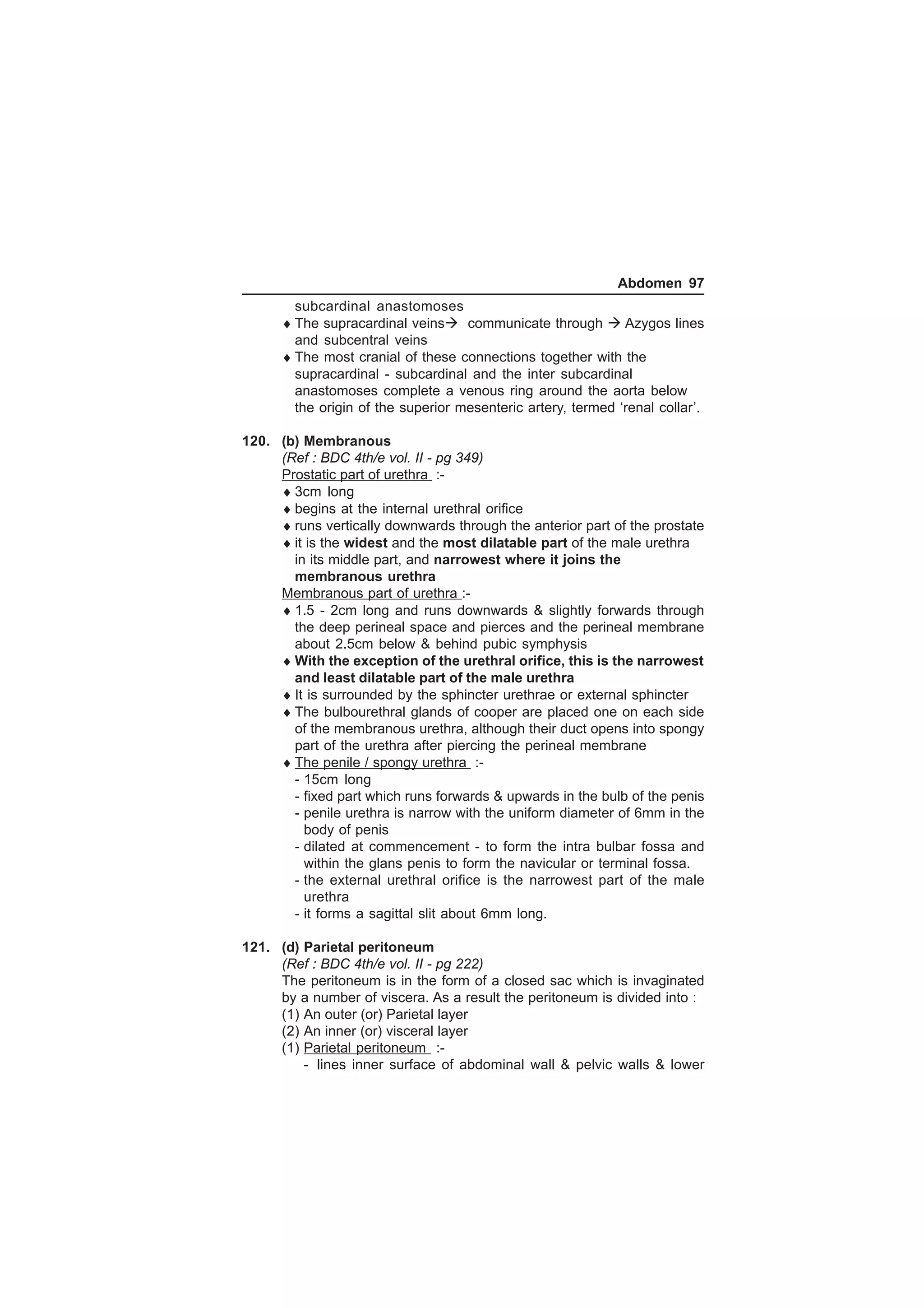 Anatomy abdomen Mcqs | PDF