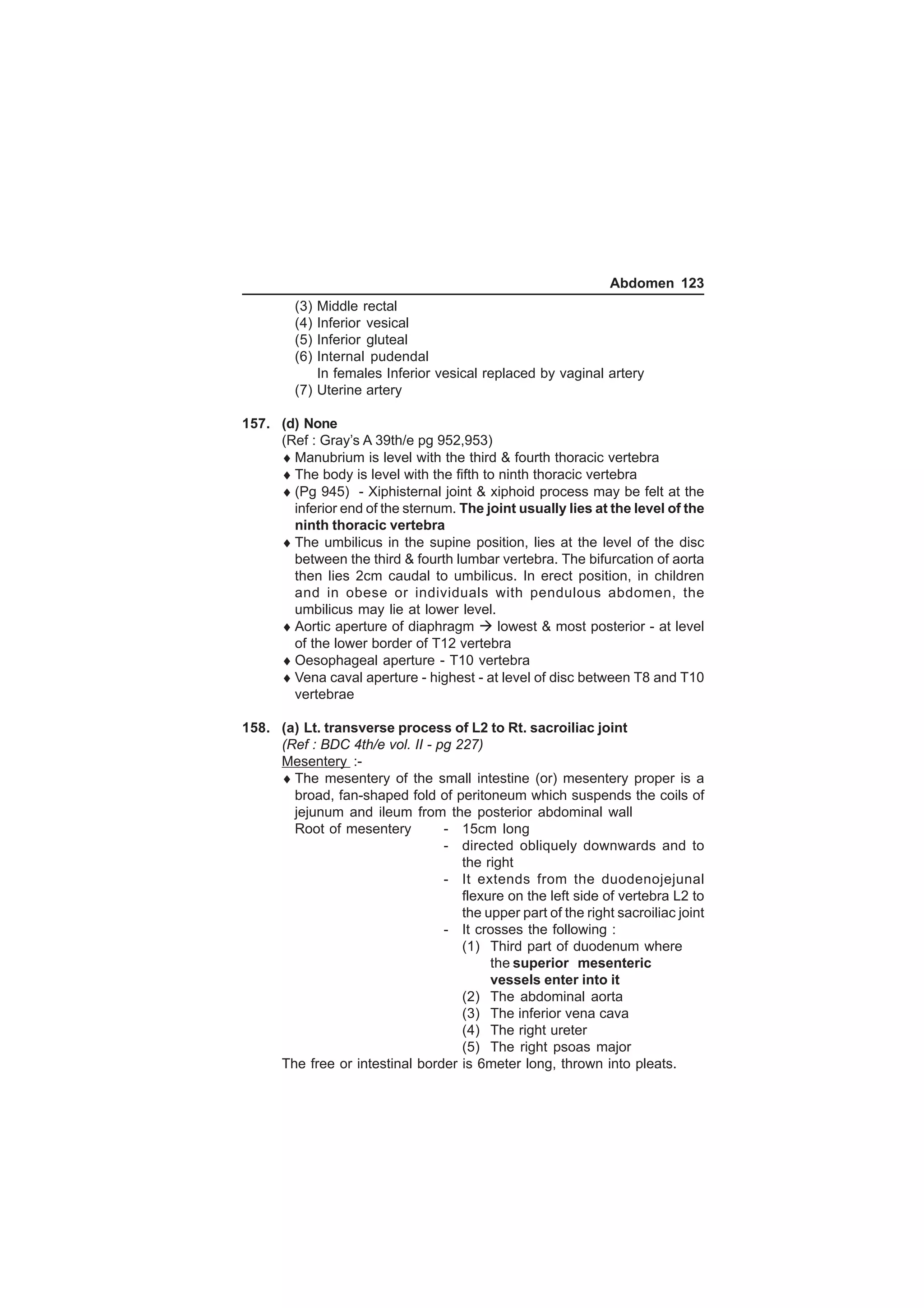 Anatomy abdomen Mcqs | PDF
