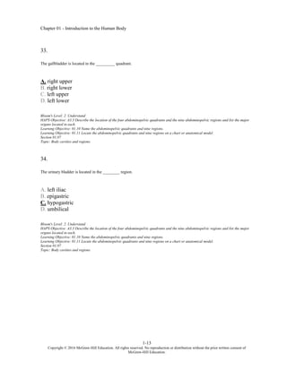 Anatomy and Physiology 6th Edition Gunstream Test Bank | PDF ...