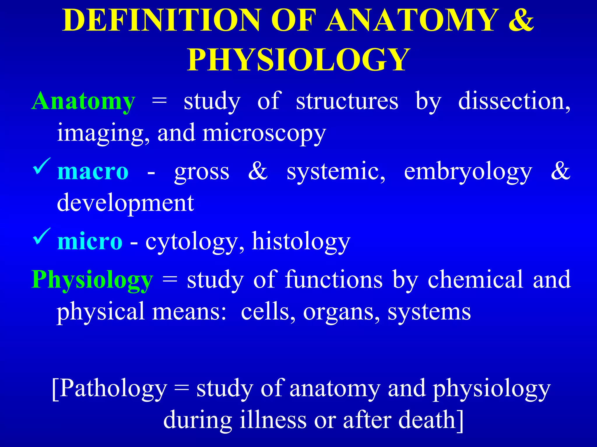 Anatomy And Physiology of Human body | PDF