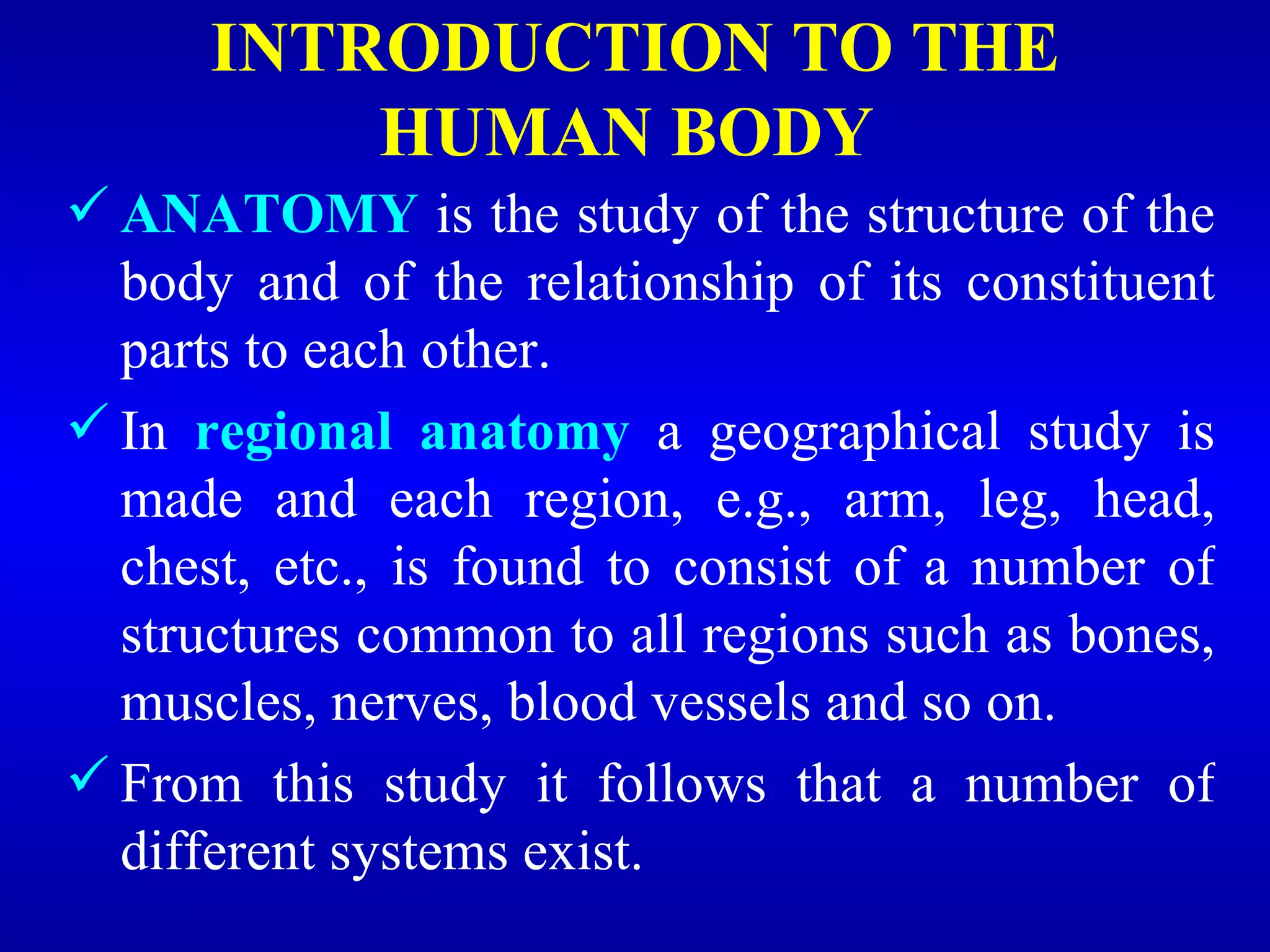 Anatomy And Physiology of Human body | PDF