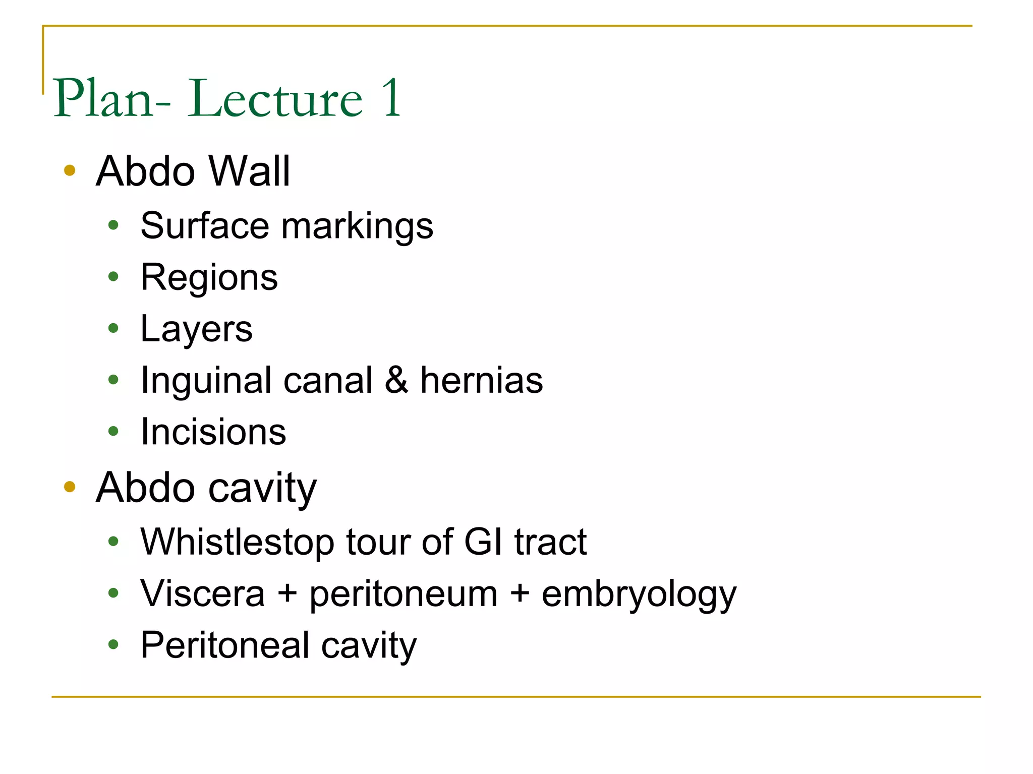 Principles of abdominal anatomy | PPT