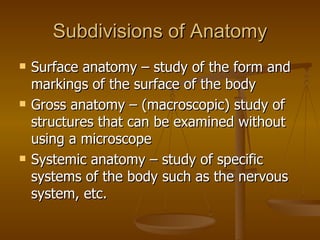 Anatomy Objective 1, Chapter 1 | PPT