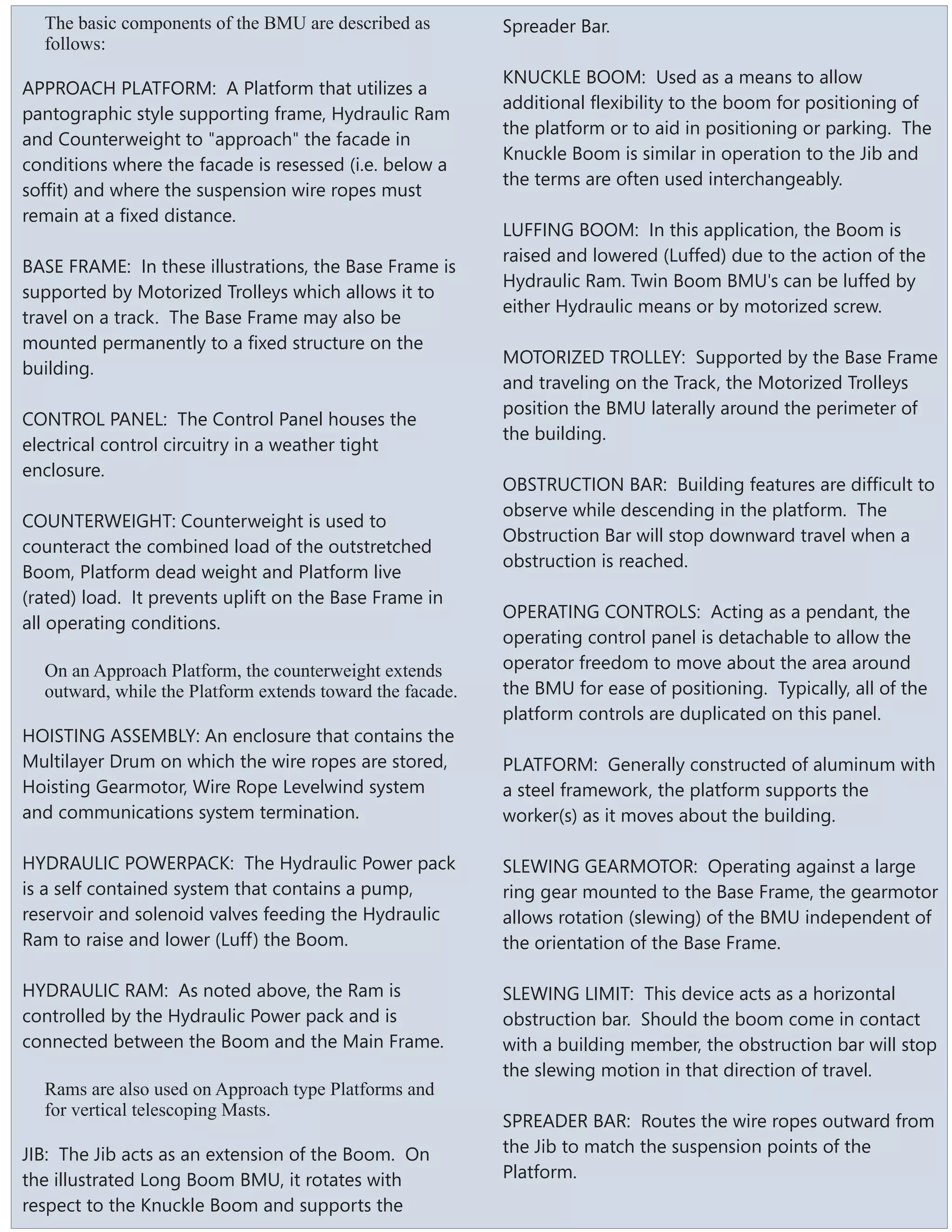 BMU (Building Maintenance Unit) | PDF